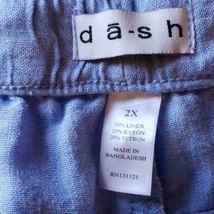 dash | Pants & Jumpsuits | Dash Light Blue Linen Capris | Poshmark